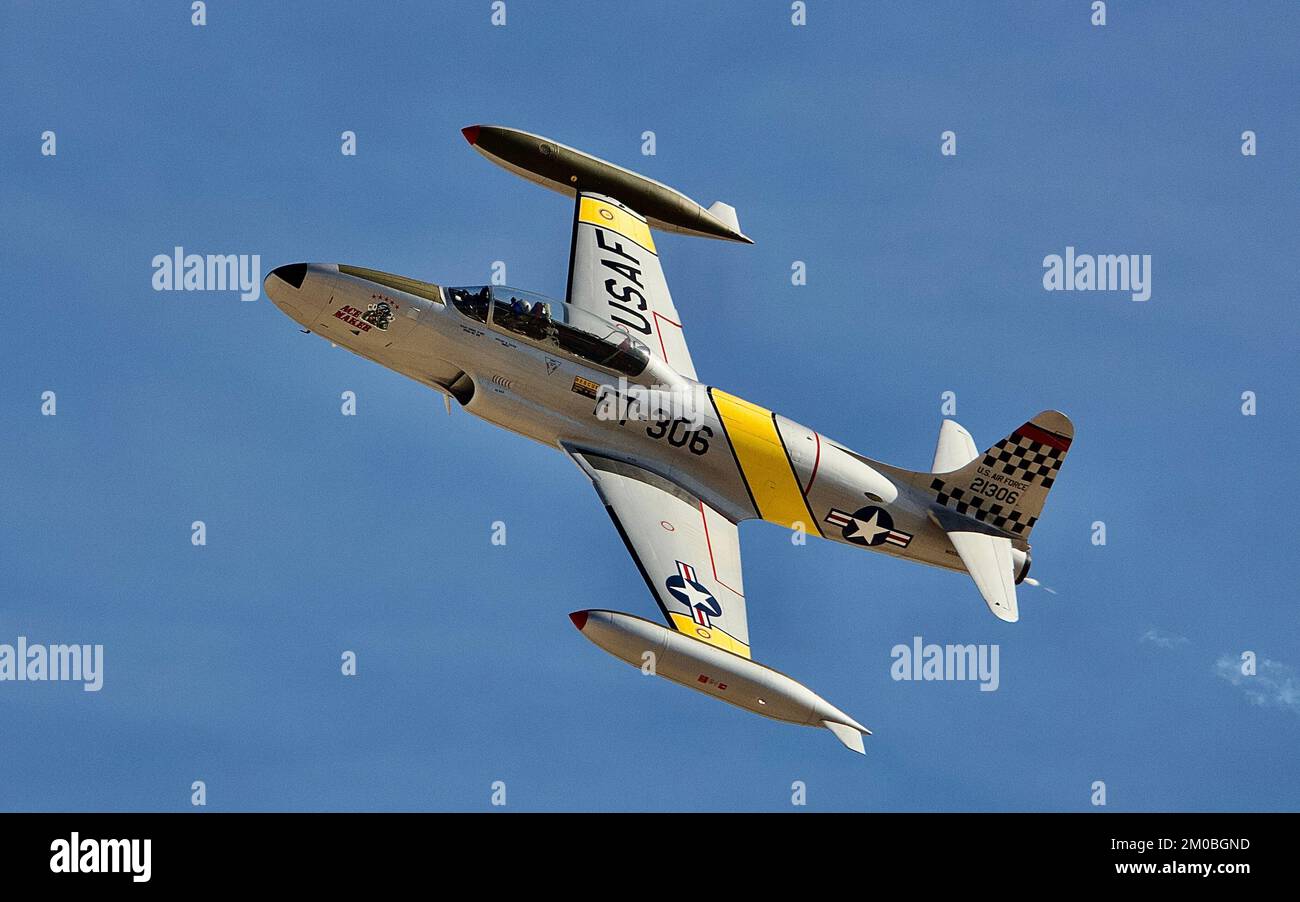 Lockheed T33 USAF jet trainer Stock Photo - Alamy
