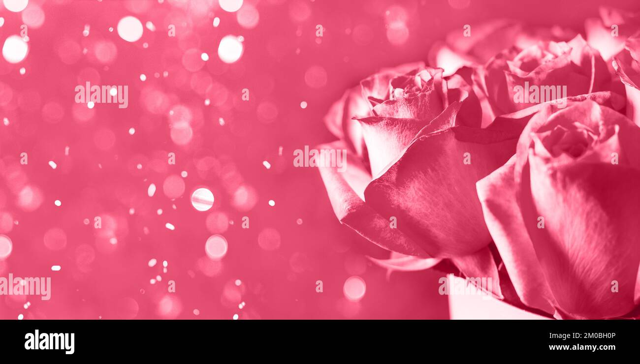 Color of the Year 2023. Viva Magenta. Valentine's day greeting card ...