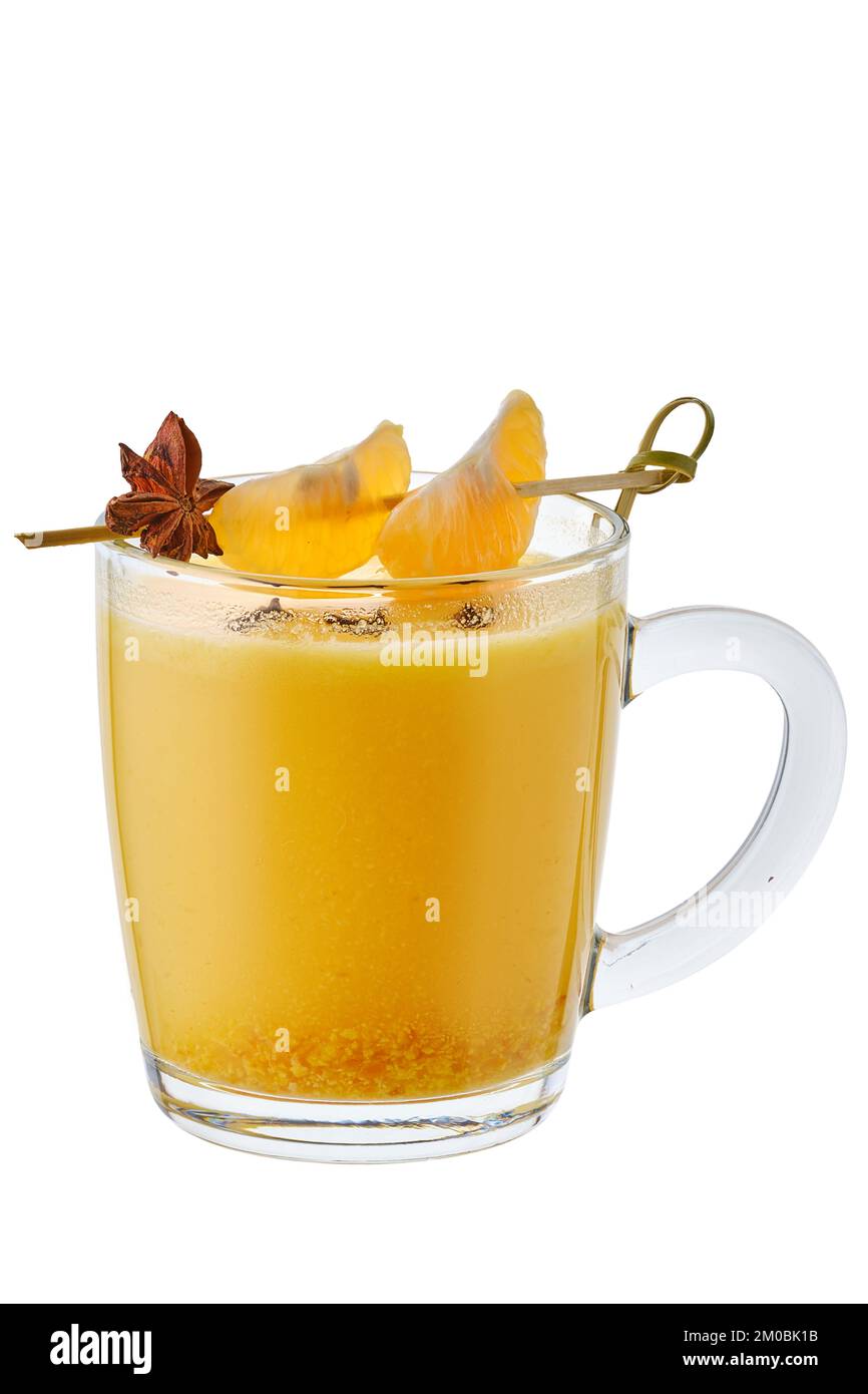 Spicy hot drink made of tangerines with anise flavour Stock Photo - Alamy