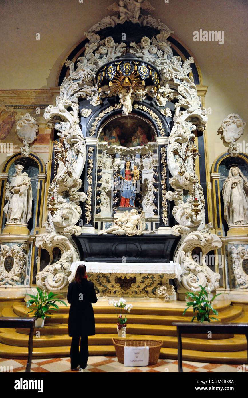 Padua, Italy.The Addolorata altar of the Church of the Nativity of the ...