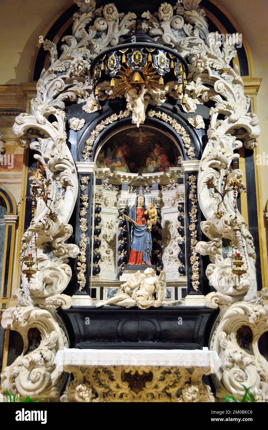 Padua, Italy.The Addolorata altar of the Church of the Nativity of the ...
