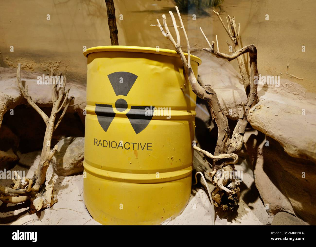 A yellow radioactive Waste barrel Stock Photo - Alamy