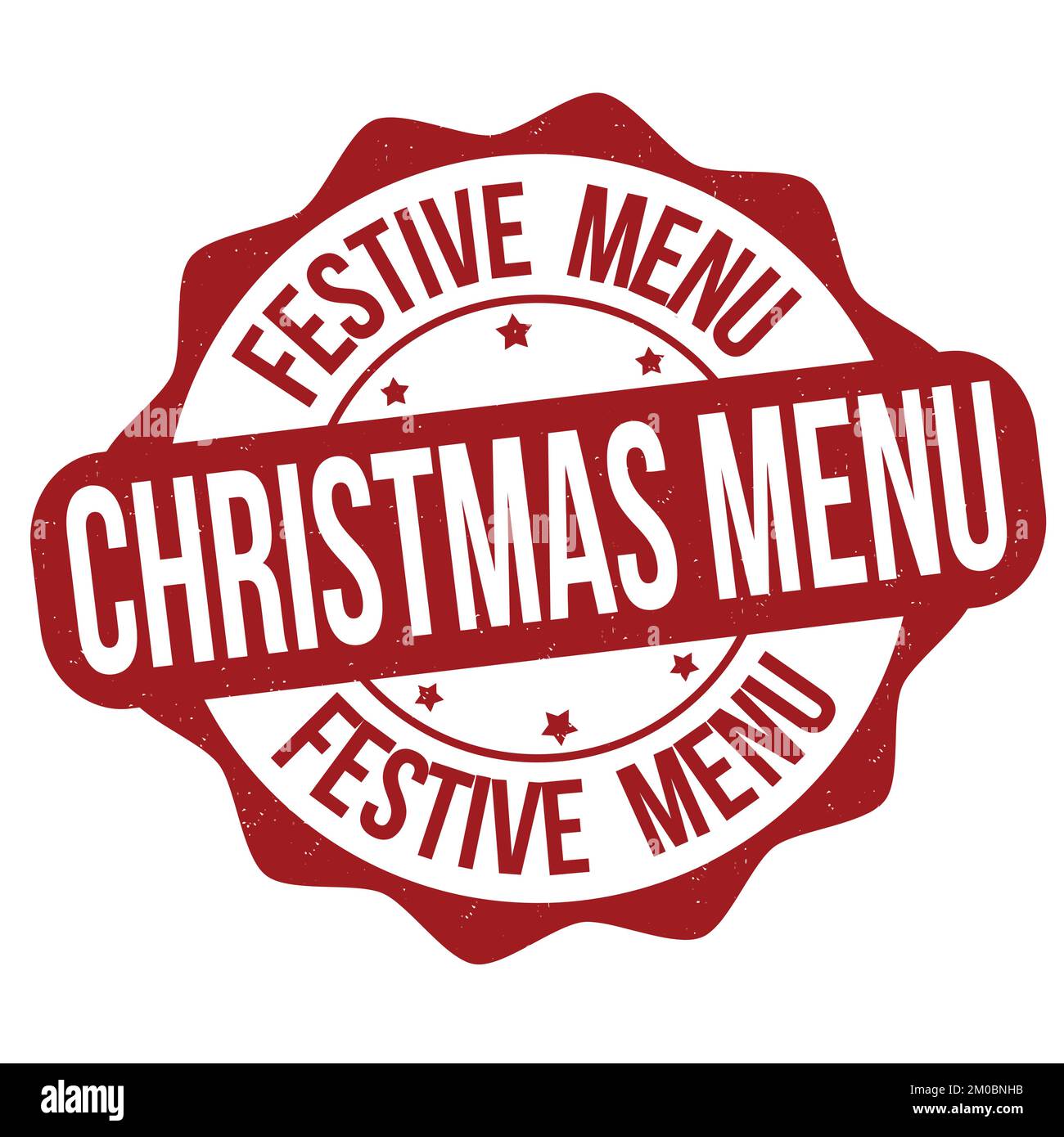 Christmas menu grunge rubber stamp on white background, vector ...