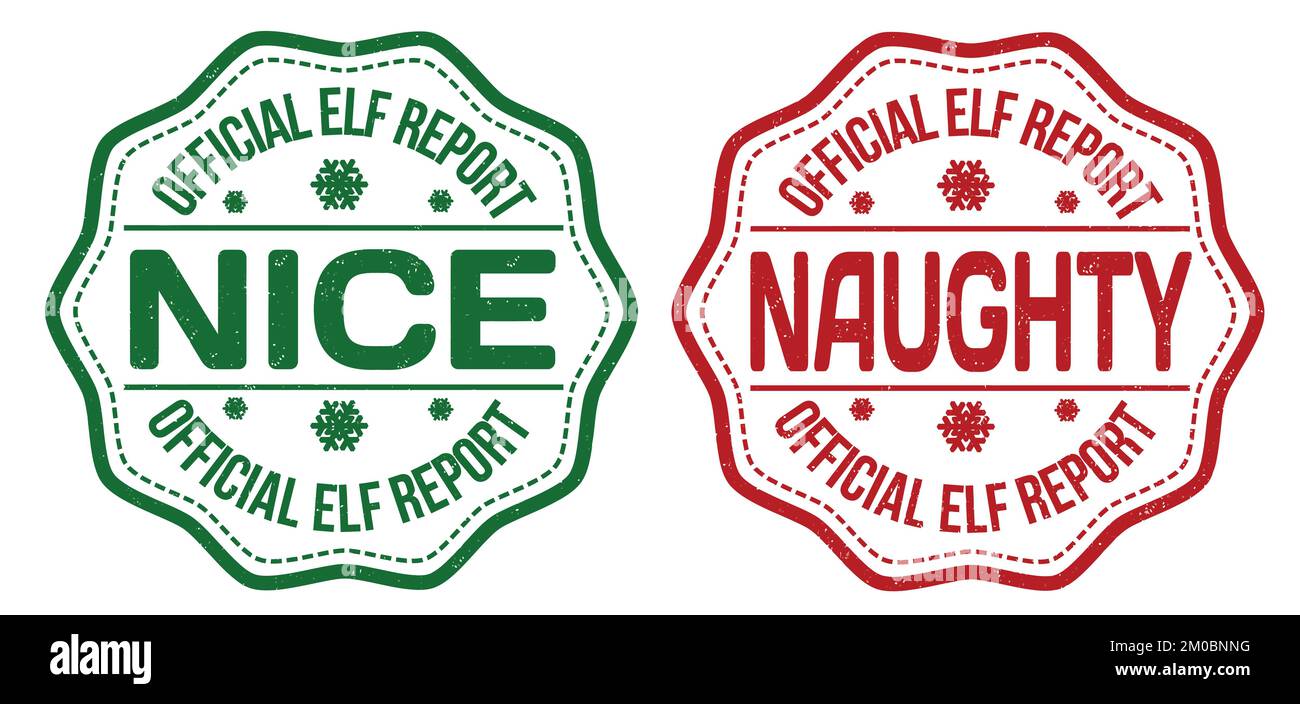 Nice and naughty grunge rubber stamps on white background, vector ...