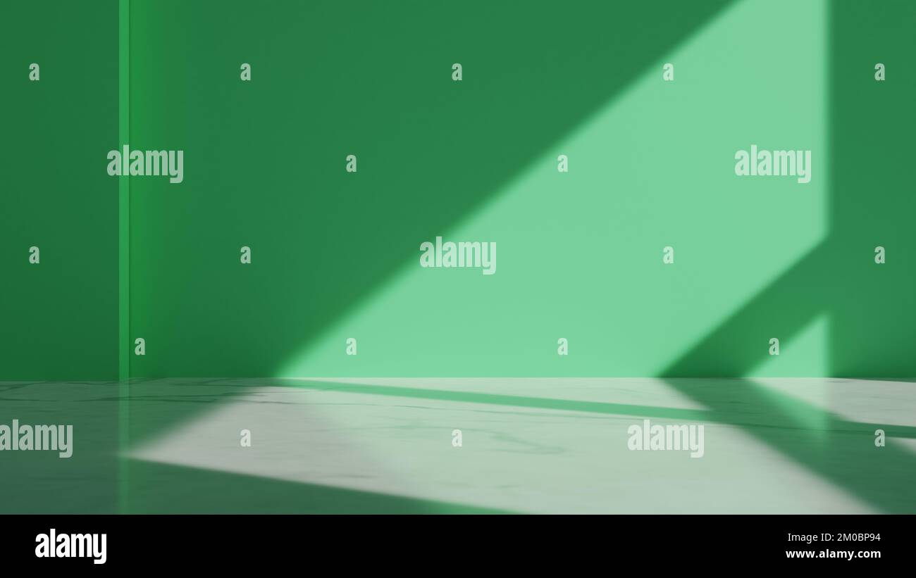 light green empty living room backdrop 3d illustration for real state ...