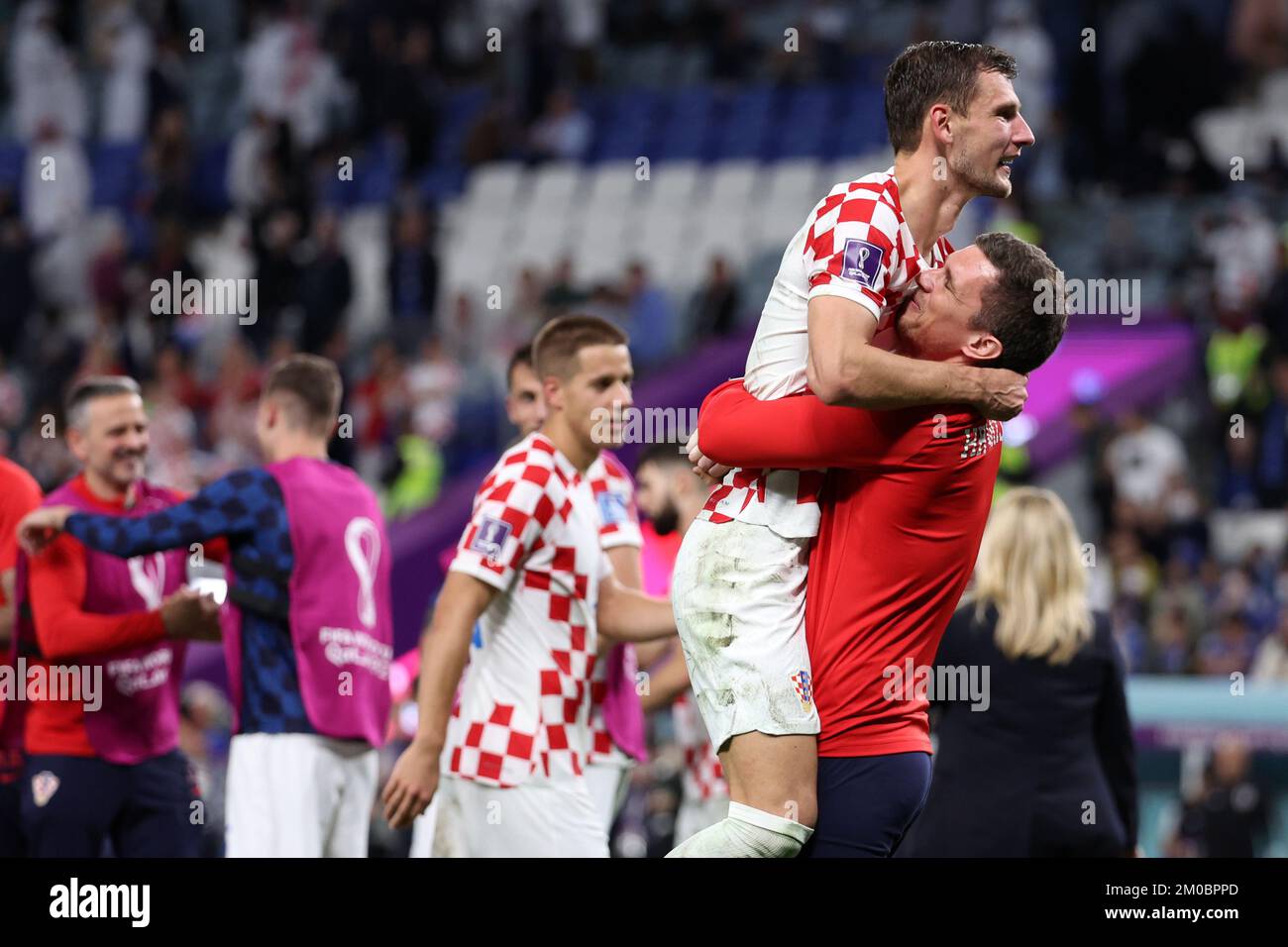Al Wakrah, Qatar. 05/12/2022, Players of Croatia celebrates victory ...