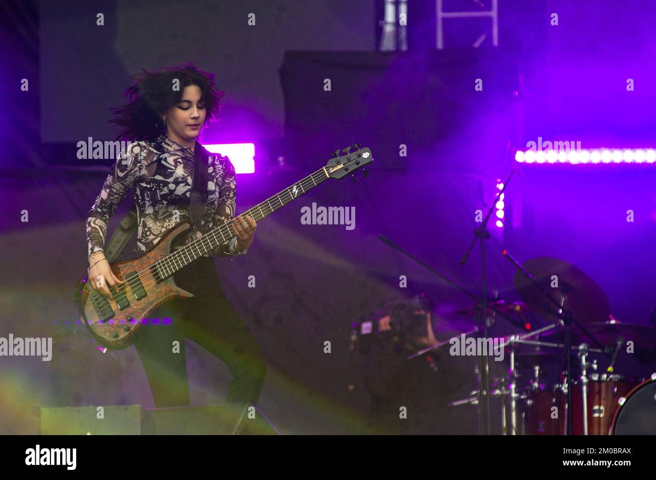 Bogota, Colombia. 04th Dec, 2022. Mexican band The Warning performs ...