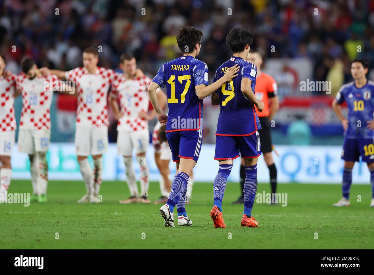 Al Wakrah, Qatar. 5th Dec, 2022. (L-R) Ao Tanaka, Kaoru Mitoma (JPN ...