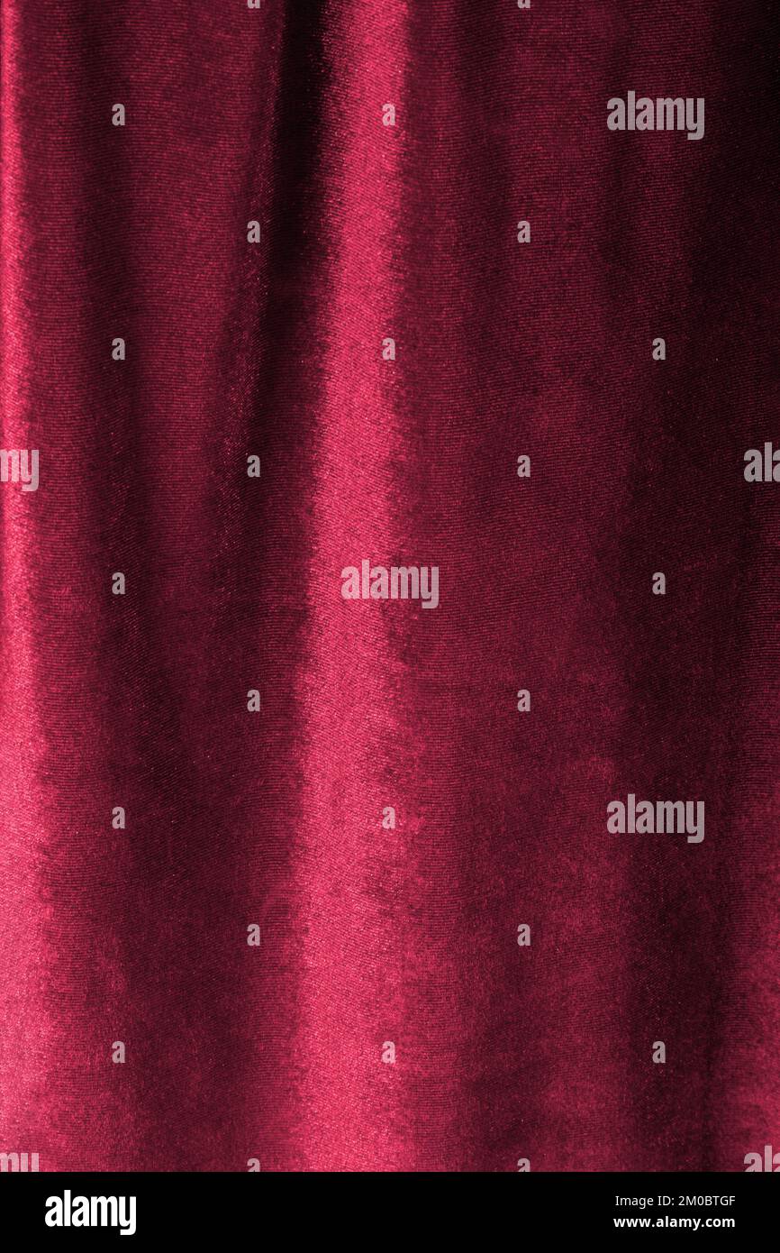 Luxurious cloth background of velvet, velor fabric in trendy color viva ...