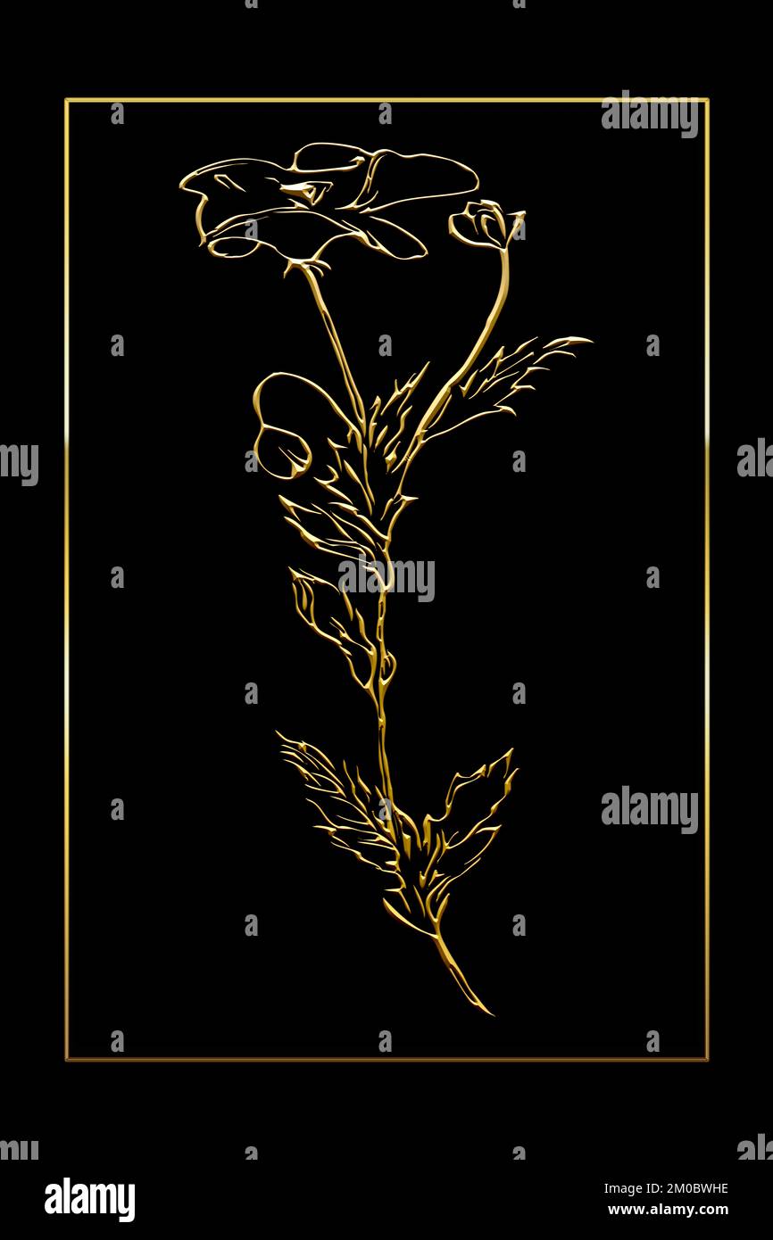 Luxurious 3D background with embossed gold pattern for use on Happy ...