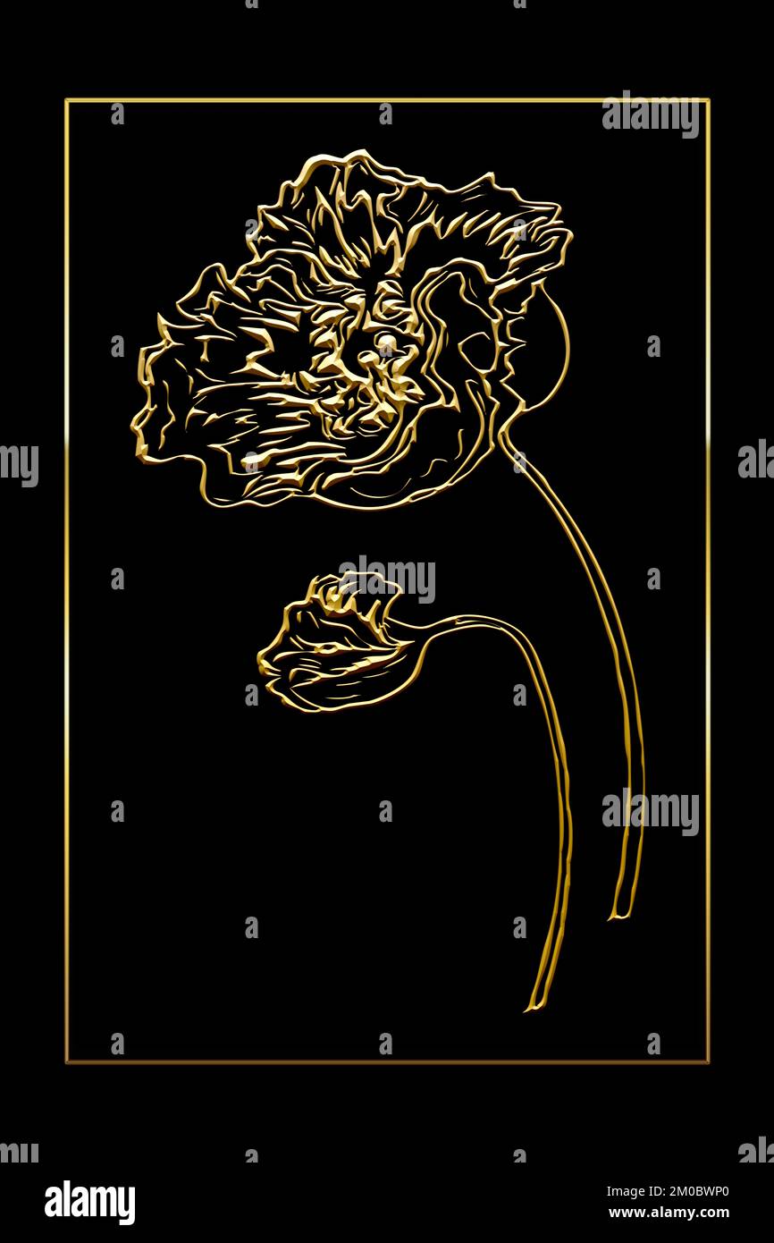 Luxurious 3D background with embossed gold pattern for use on Happy ...