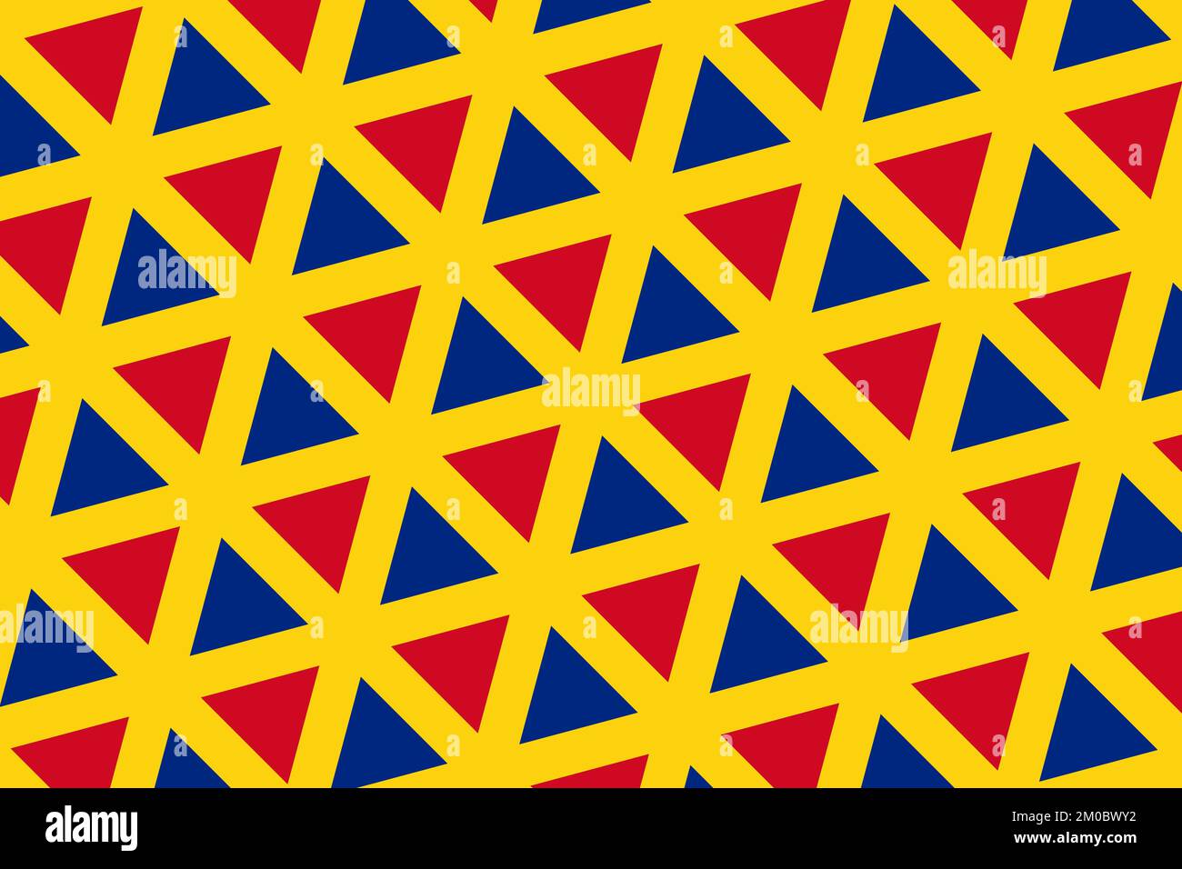 Geometric pattern in the colors of the national flag of Romania. The ...
