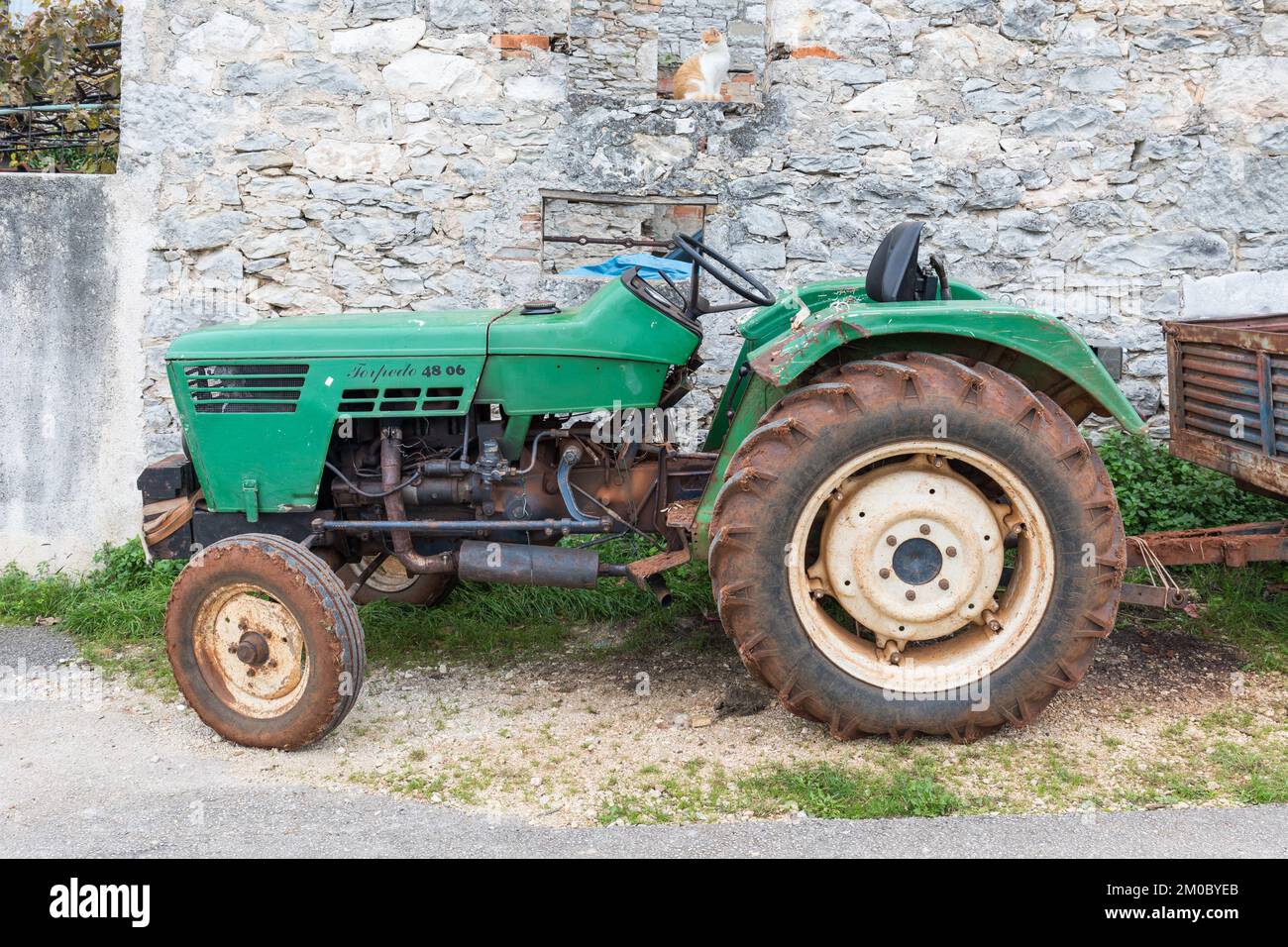 Old Torpedo tractor Stock Photo - Alamy
