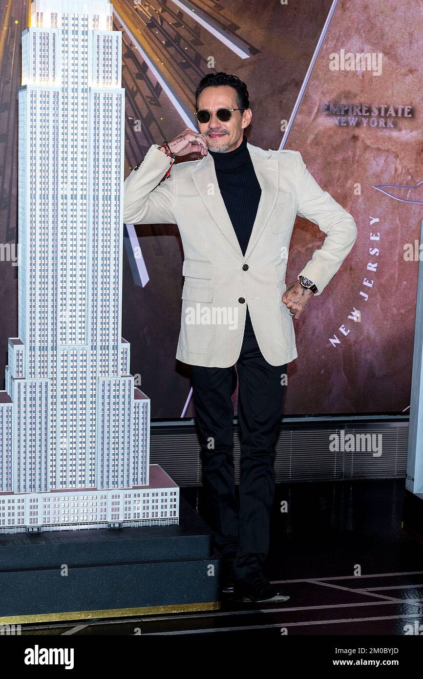 New York, NY, USA. 5th Dec, 2022. Marc Anthony at the lighting ceremony ...
