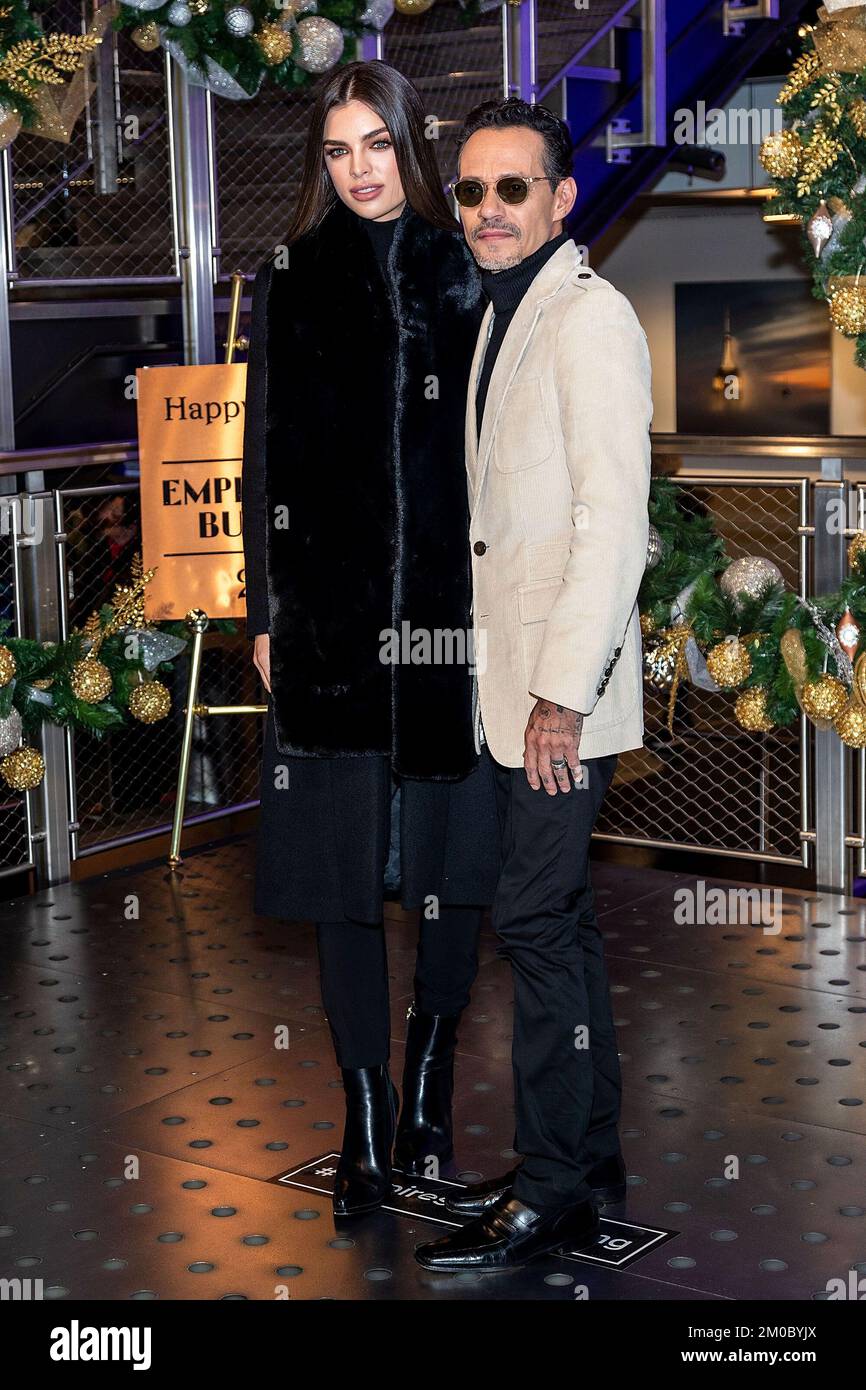 New York, NY, USA. 5th Dec, 2022. Paraguayan model, Nadia Ferreira, Marc Anthony at the lighting ...