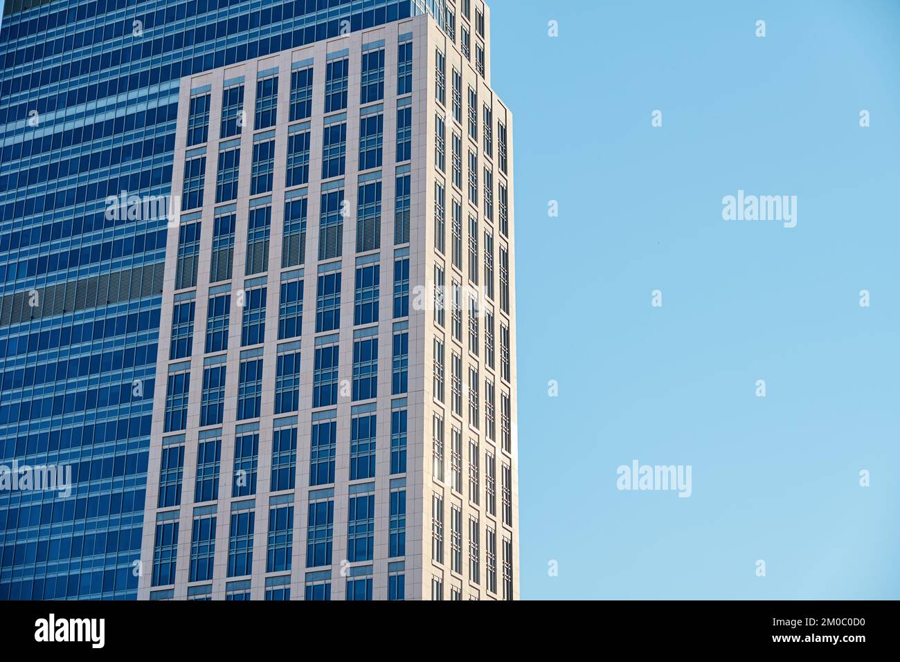 Fragment of modern building with glass facade, Detail of skyscraper ...