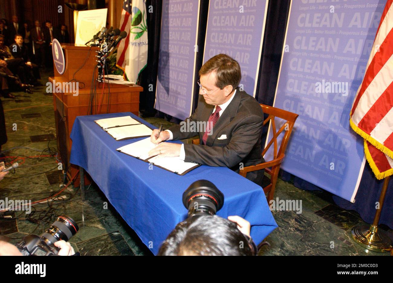 Mike Leavitt - Clean Air Bill , Environmental Protection Agency Stock ...