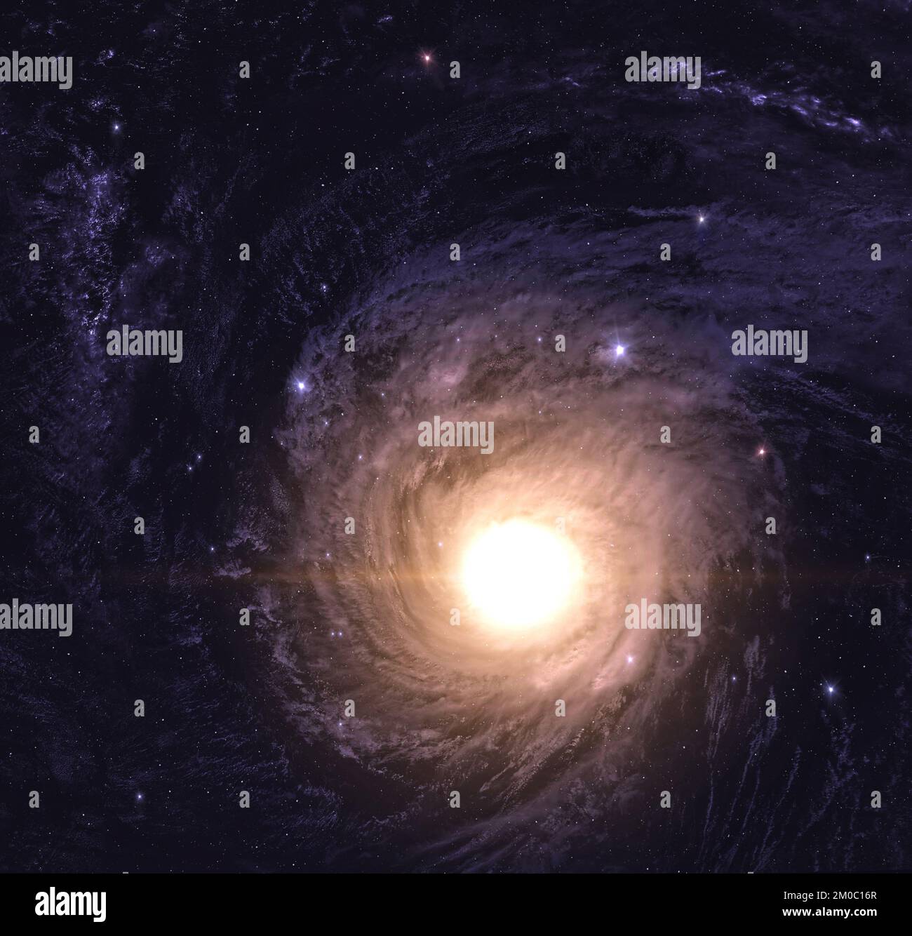 Labeled Spiral Galaxy Black Hole