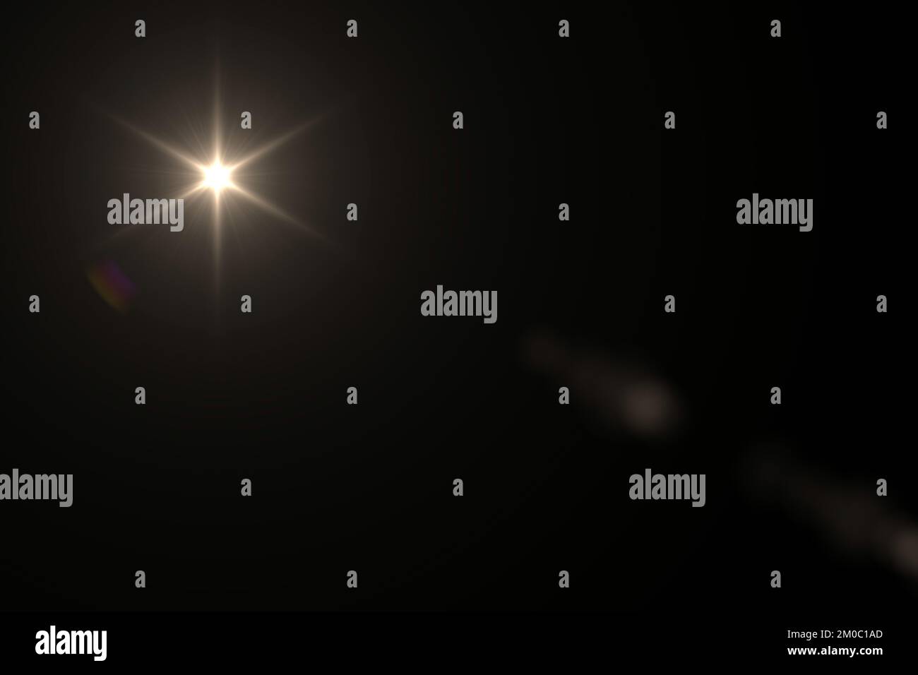 Natural Sun flare on the black background. Optical lens flare Stock ...