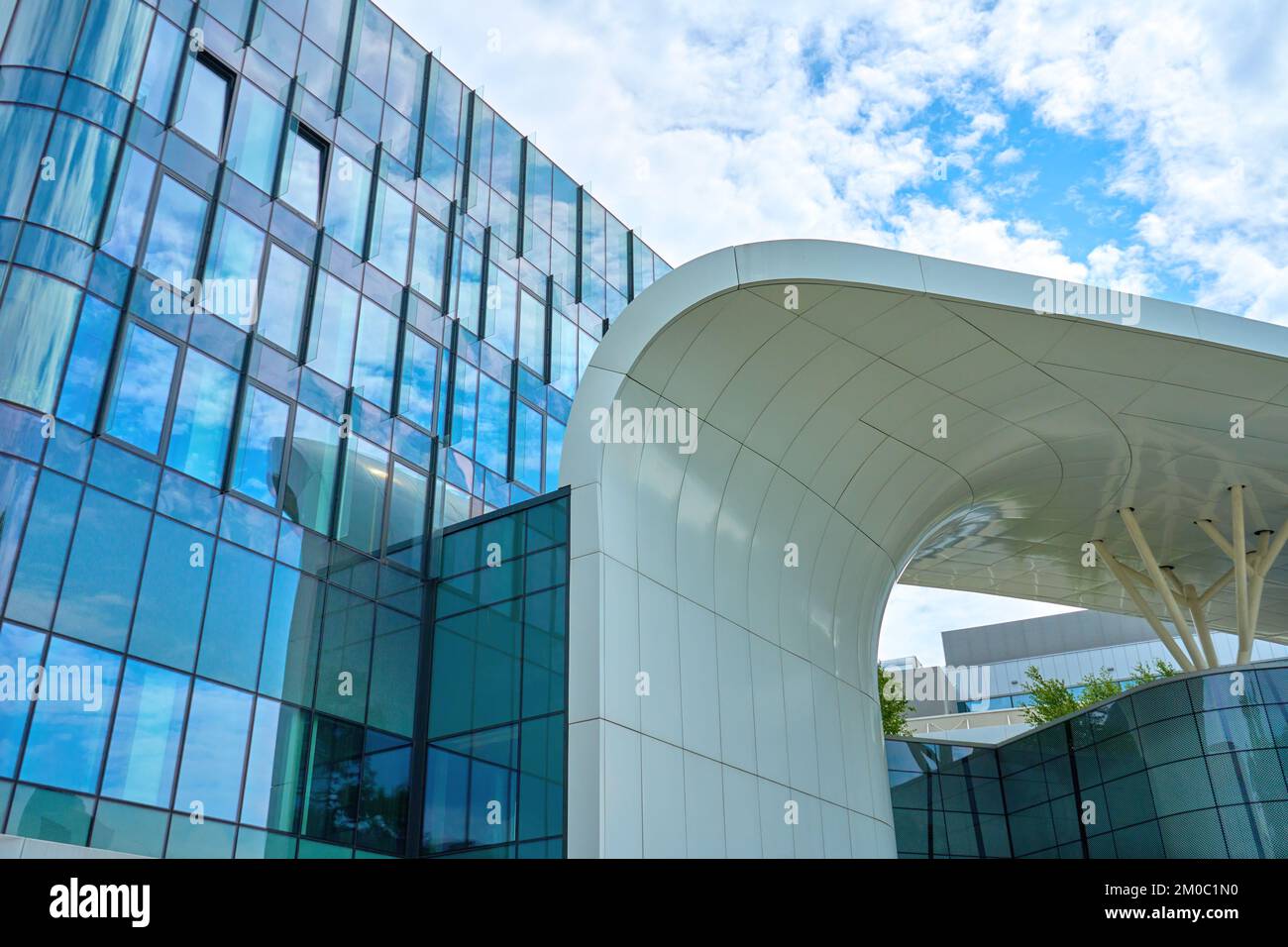 Modern urban architecture with geometrical shapes. Futuristic building ...