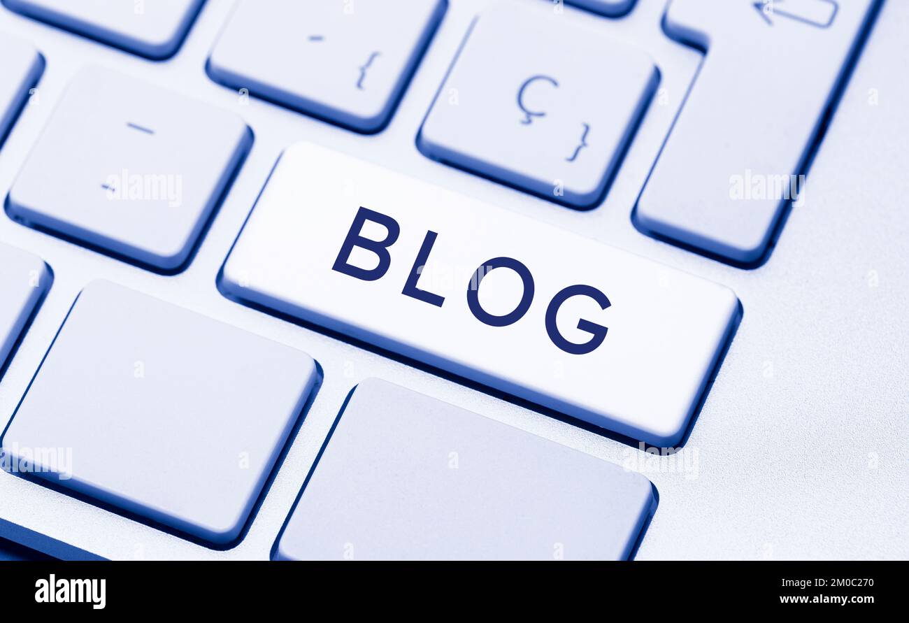 Blog Word on modern computer Keyboard Key Stock Photo - Alamy