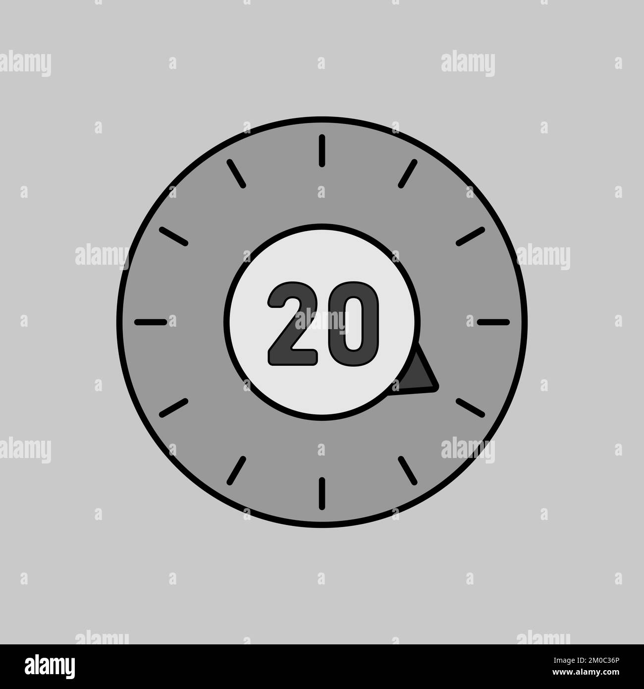 Timer vector grayscale icon. Kitchen appliance. Graph symbol for ...