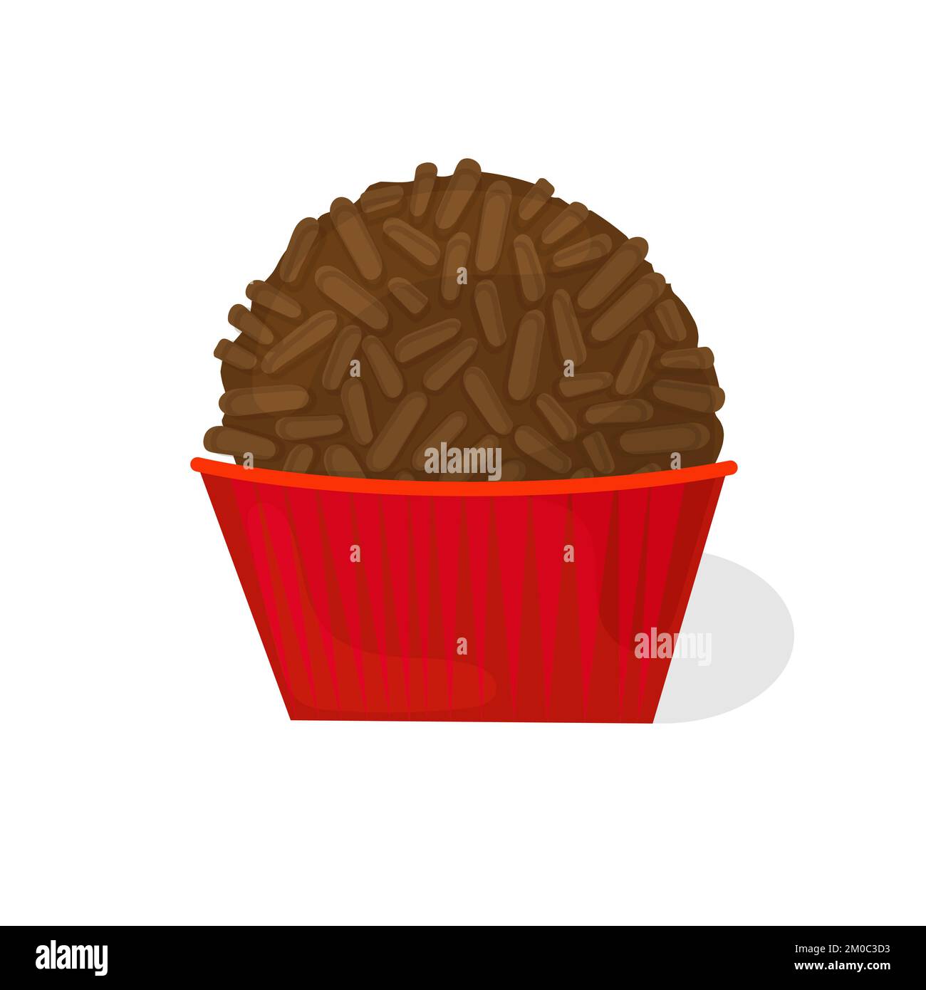 Traditional Brazilian Brigadeiro Vector. Cute brigadier. Chocolate ...