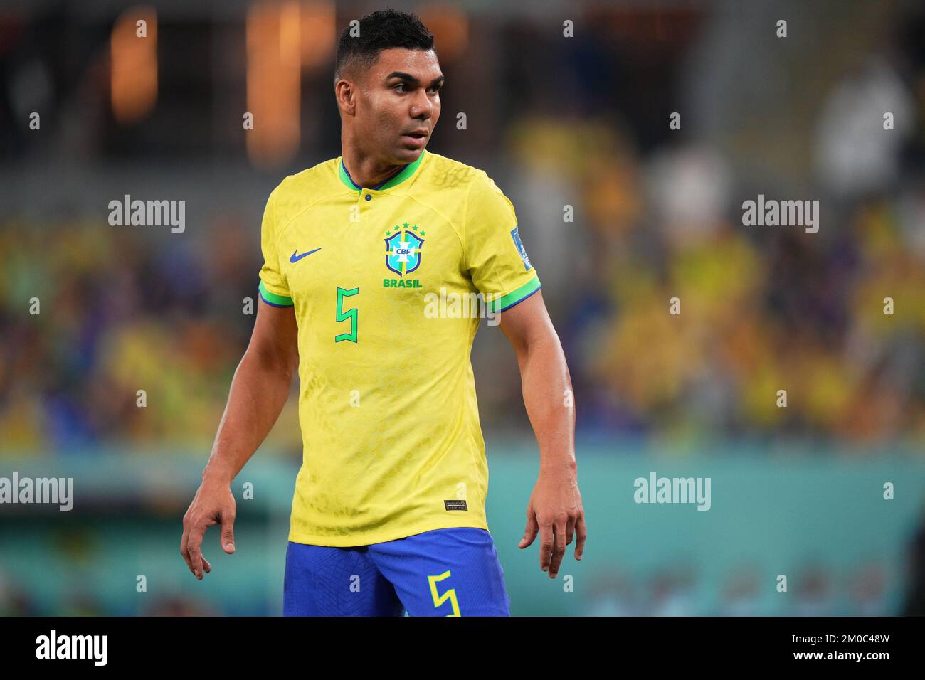 Doha, Qatar. Dec 5, 202Carlos Henrique Casemiro of Brazil during the ...