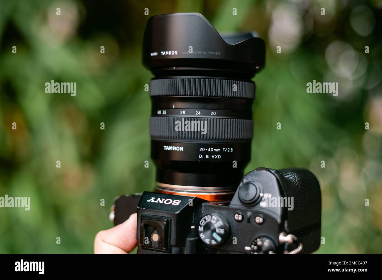 Top view of sony a7iii with the lens on, full-frame camera Stock Photo ...