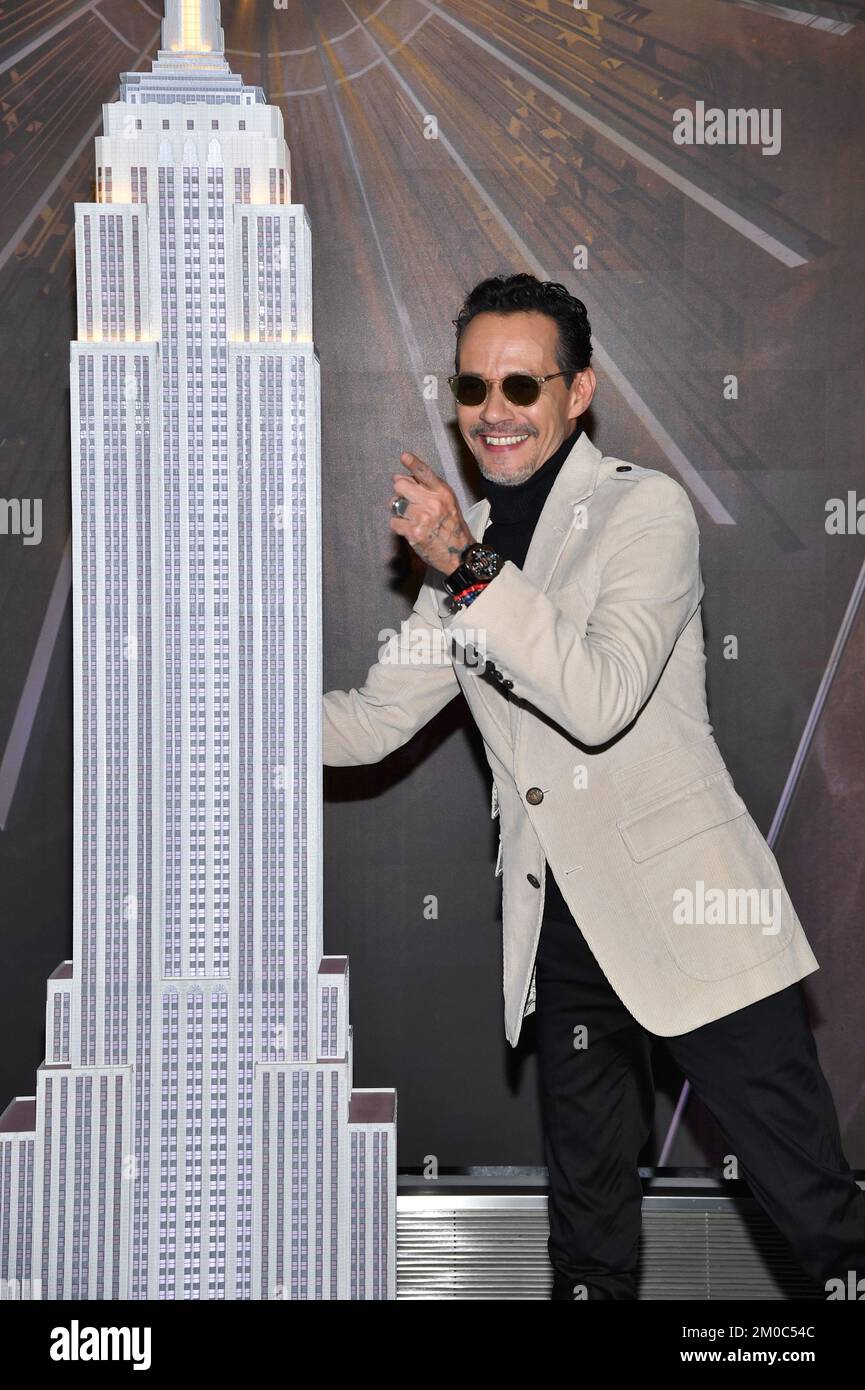 New York, USA. 05th Dec, 2022. Singer/songwriter Marc Anthony visits ...
