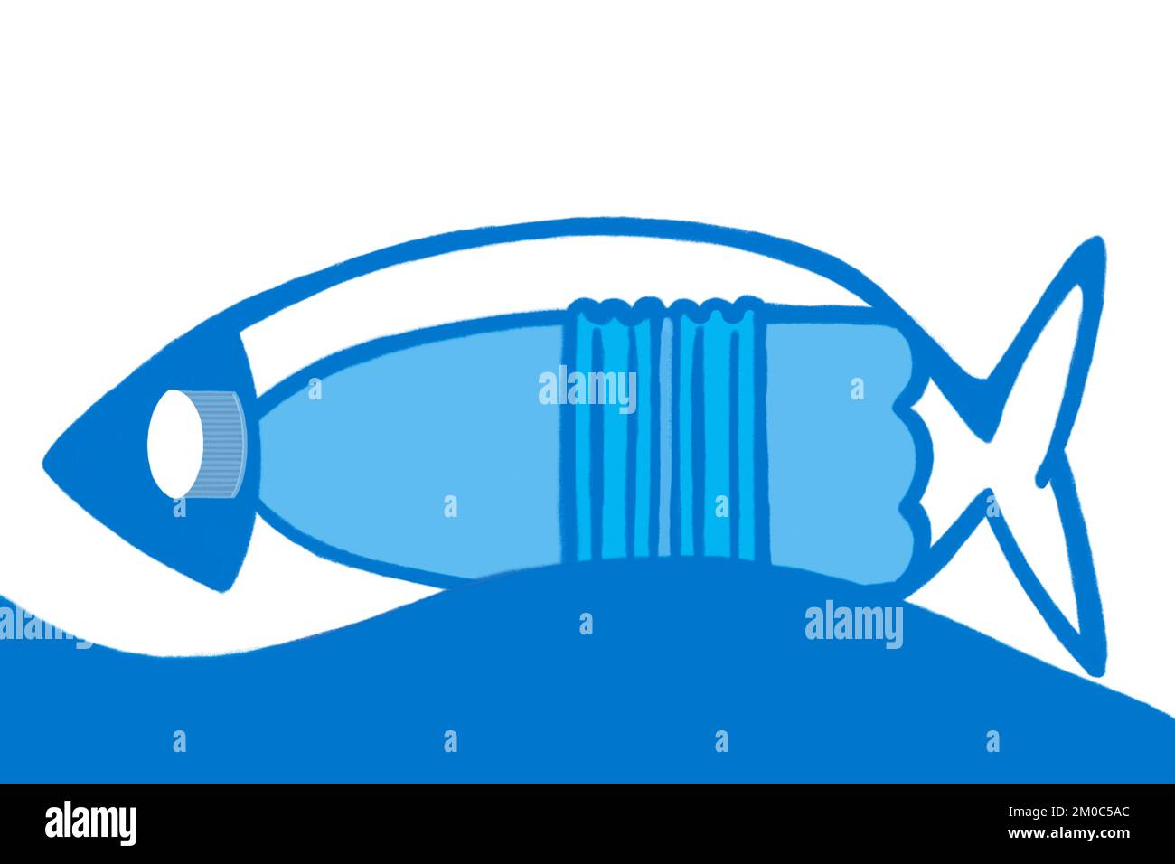 Creative illustration about plastic pollution in the oceans Stock Photo ...