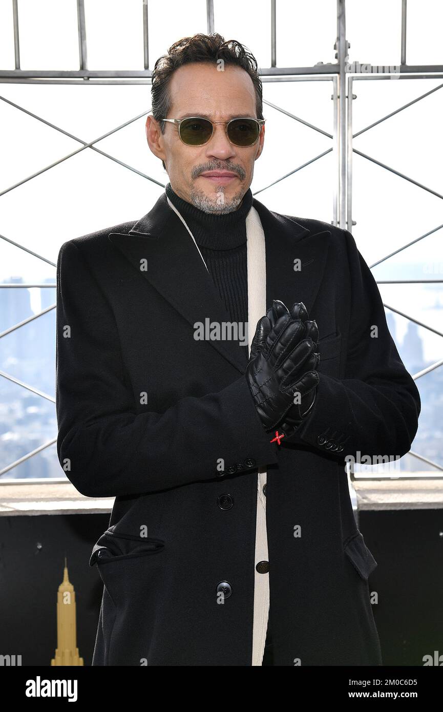 New York, USA. 05th Dec, 2022. Singer/songwriter Marc Anthony visits ...