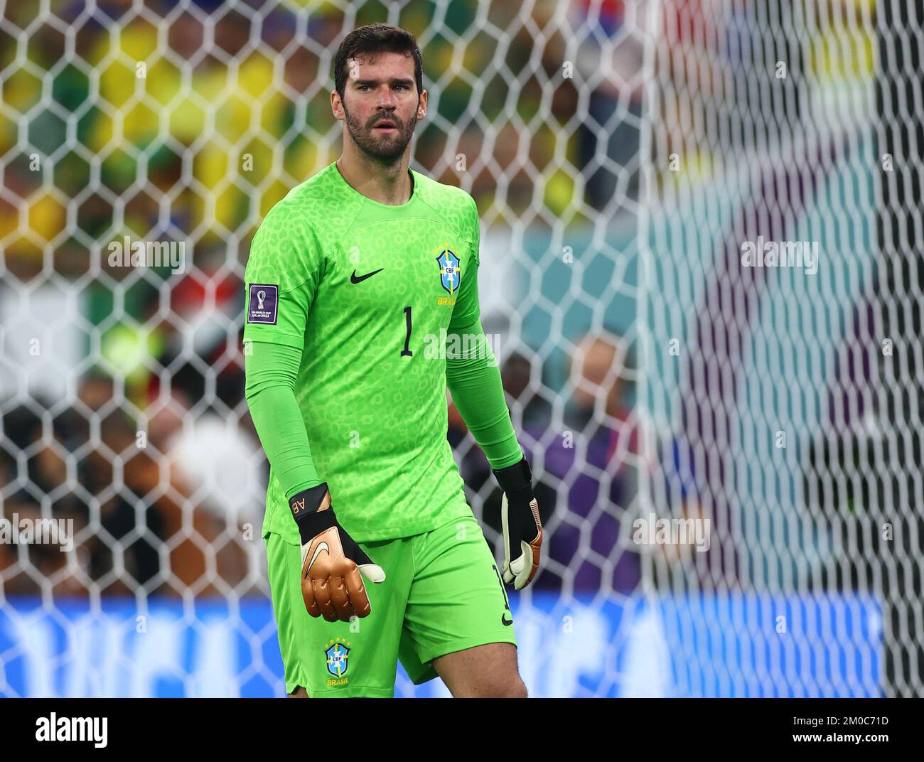 Doha, Qatar, 5th December 2022. Alisson Becker of Brazil during the ...