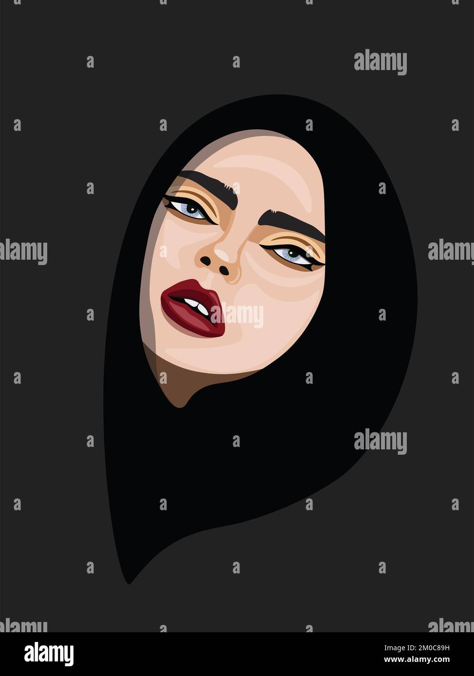 A hyperrealistic digital art illustration of an attractive beautiful ...