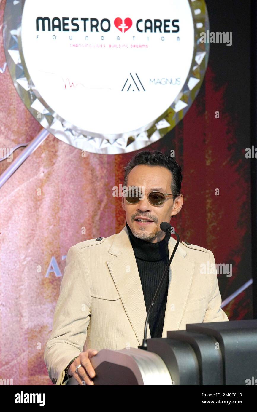 New York, NY, USA. 5th Dec, 2022. Marc Anthony at a public appearance ...