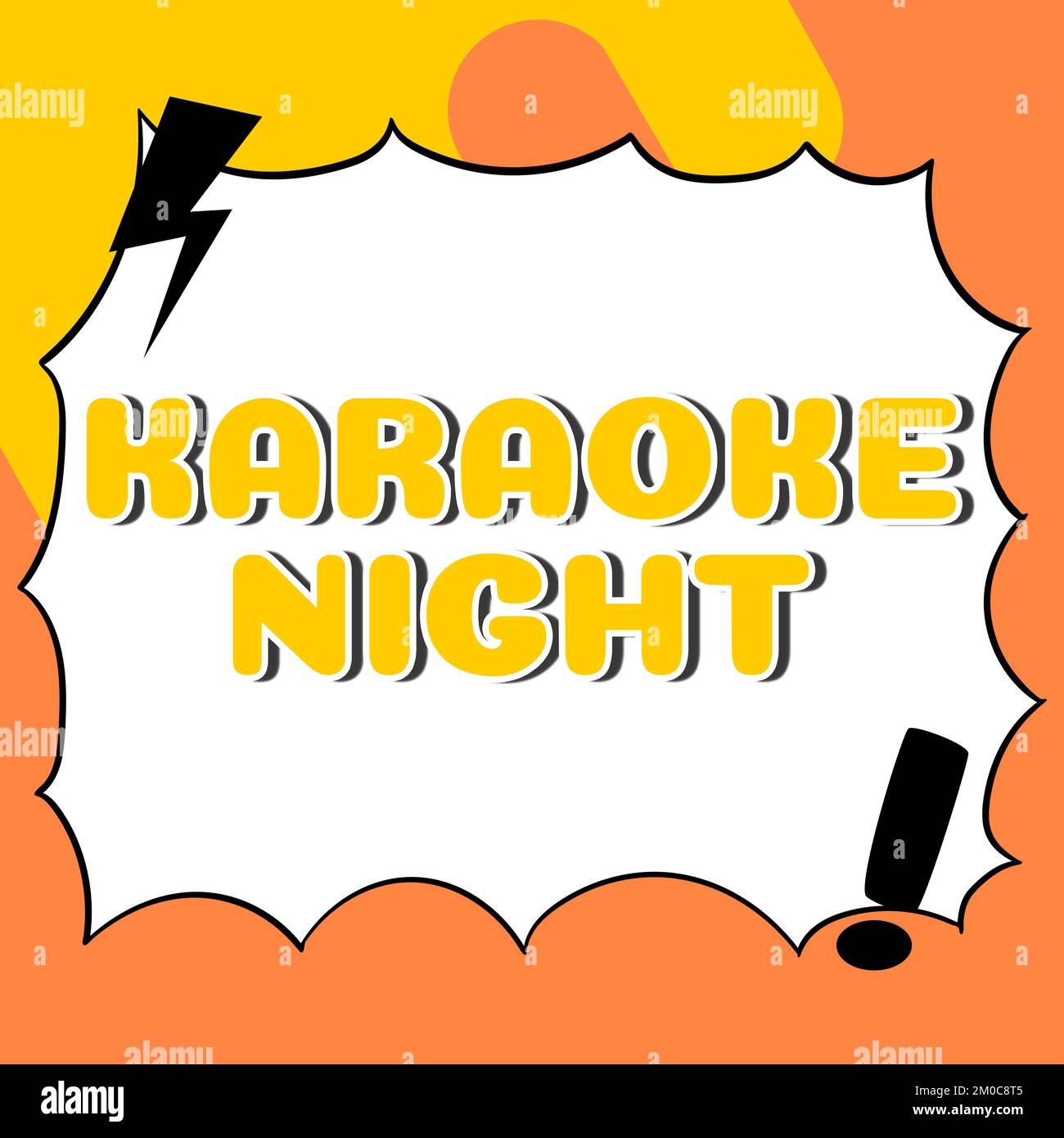 Sign displaying Karaoke Night. Business showcase Entertainment singing ...