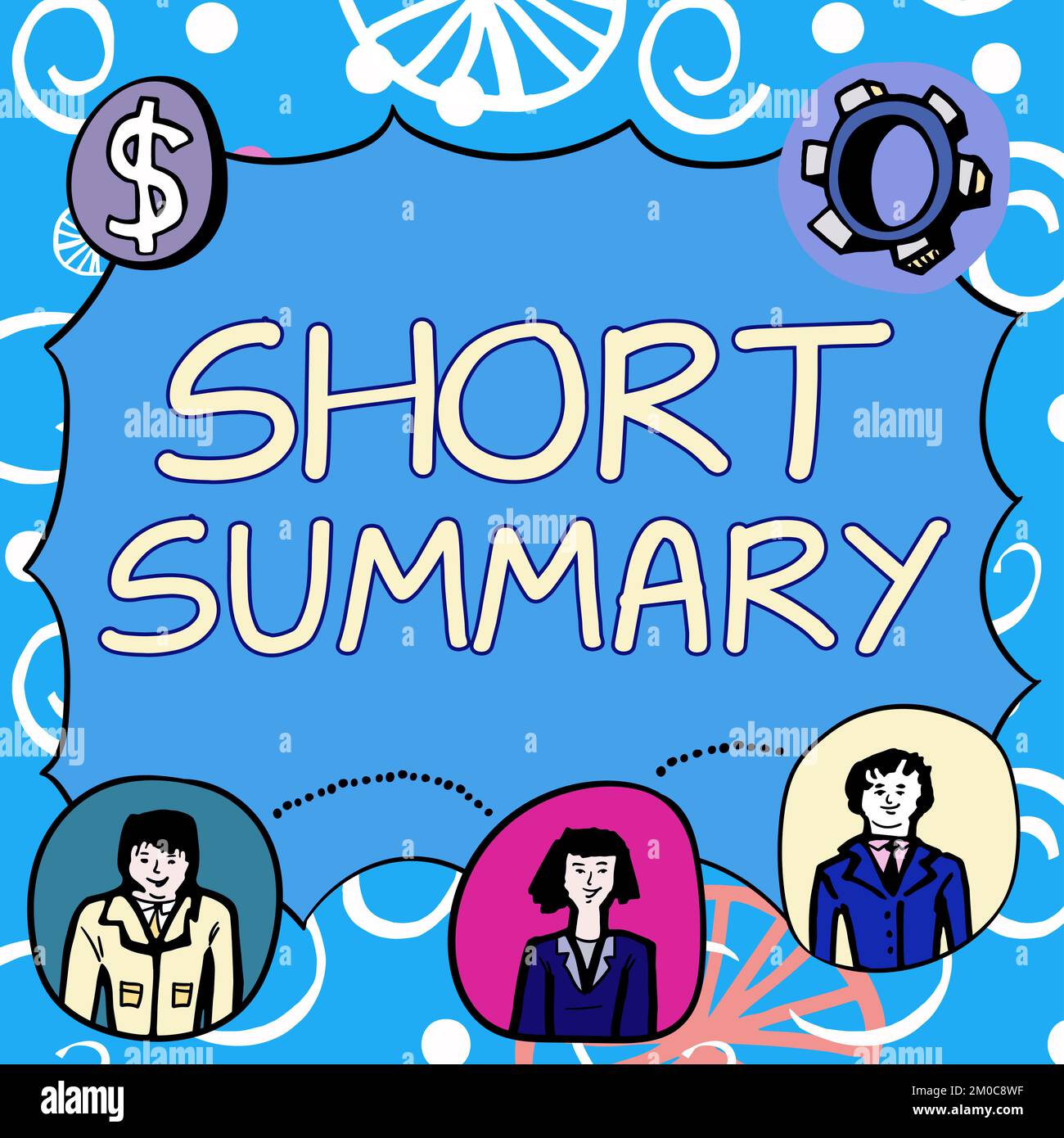 Sign displaying Short Summary. Word for Brief statement of main points ...