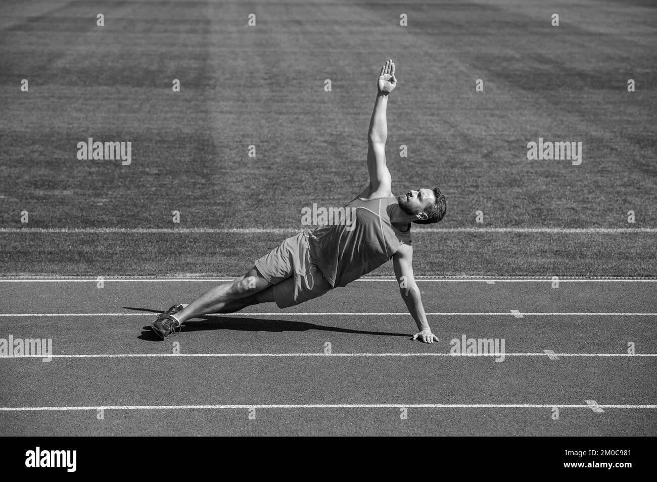 The warm up guy Black and White Stock Photos & Images - Alamy