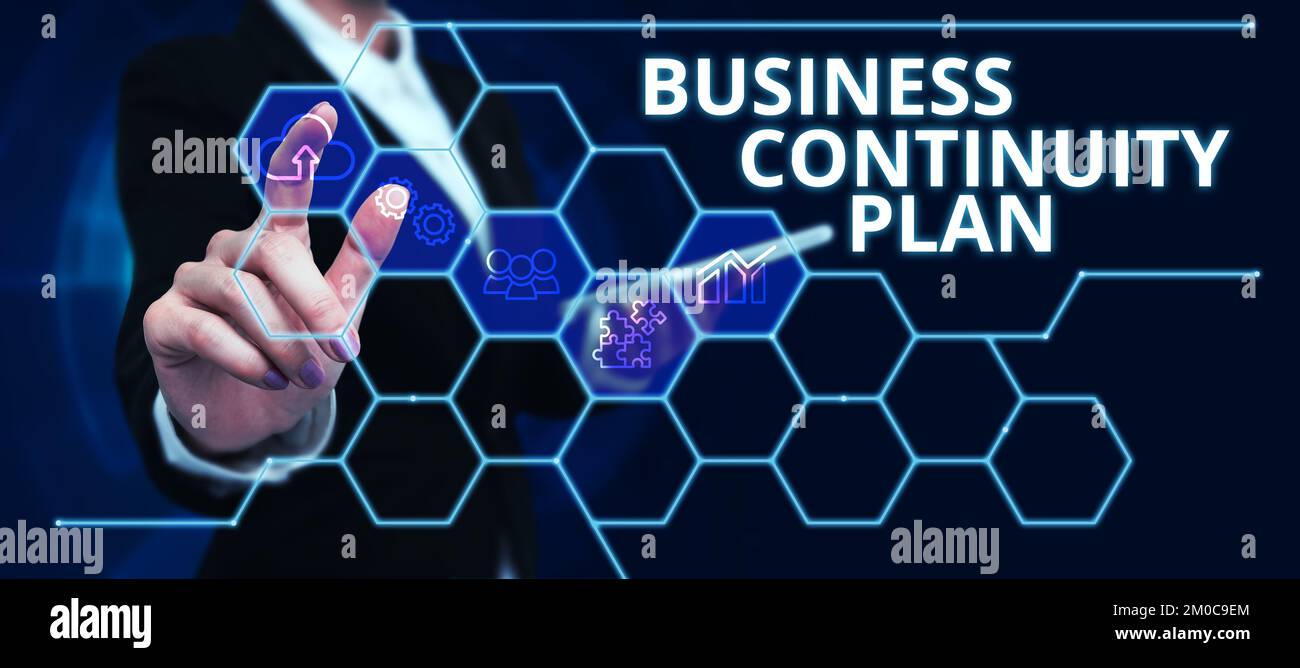 Inspiration showing sign Business Continuity Plan. Business idea creating systems prevention ...