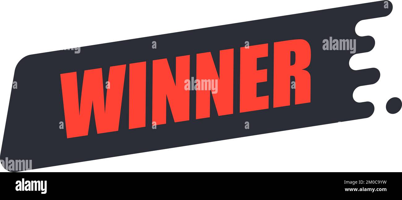 Winner Banner. Modern curved tag Stock Vector Image & Art - Alamy