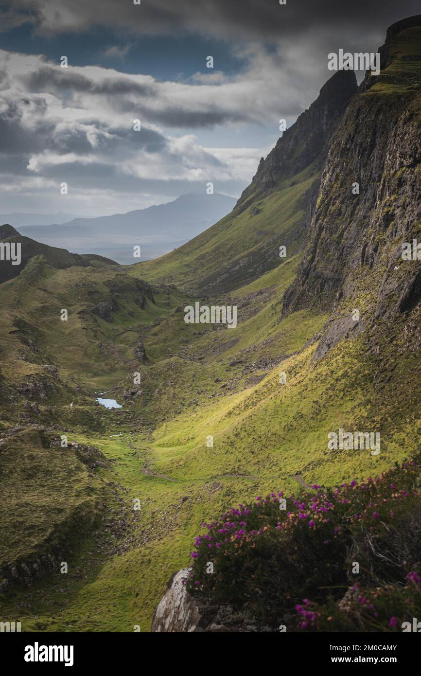 Quiraing valley (view from another side), Isle of Skye, Scotland Stock ...