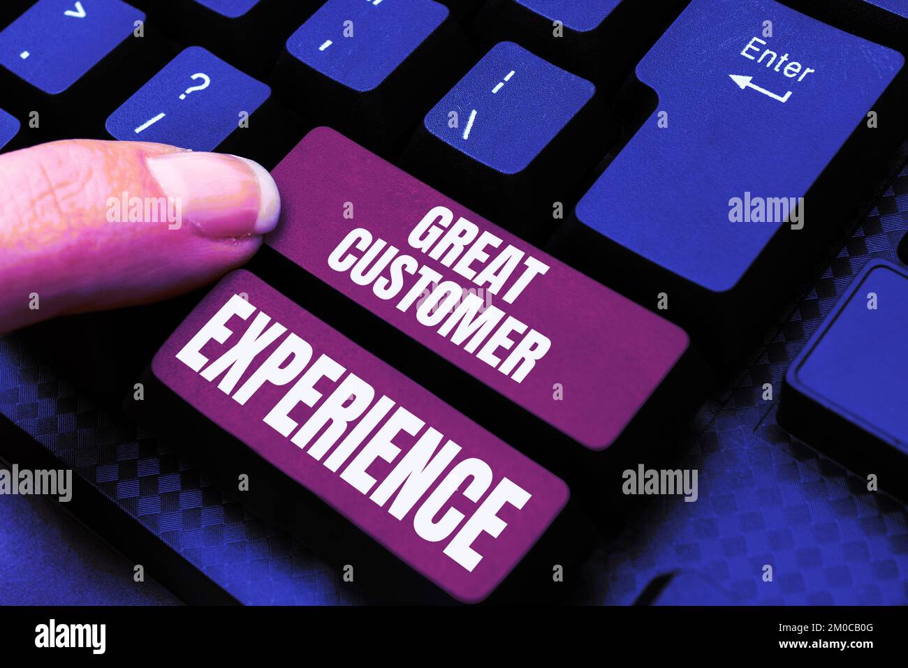 Hand writing sign Great Customer Experience. Business showcase ...