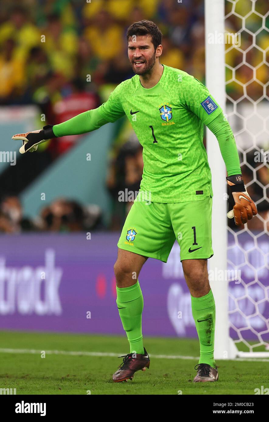 Doha, Qatar, 5th December 2022. Alisson Becker of Brazil during the ...