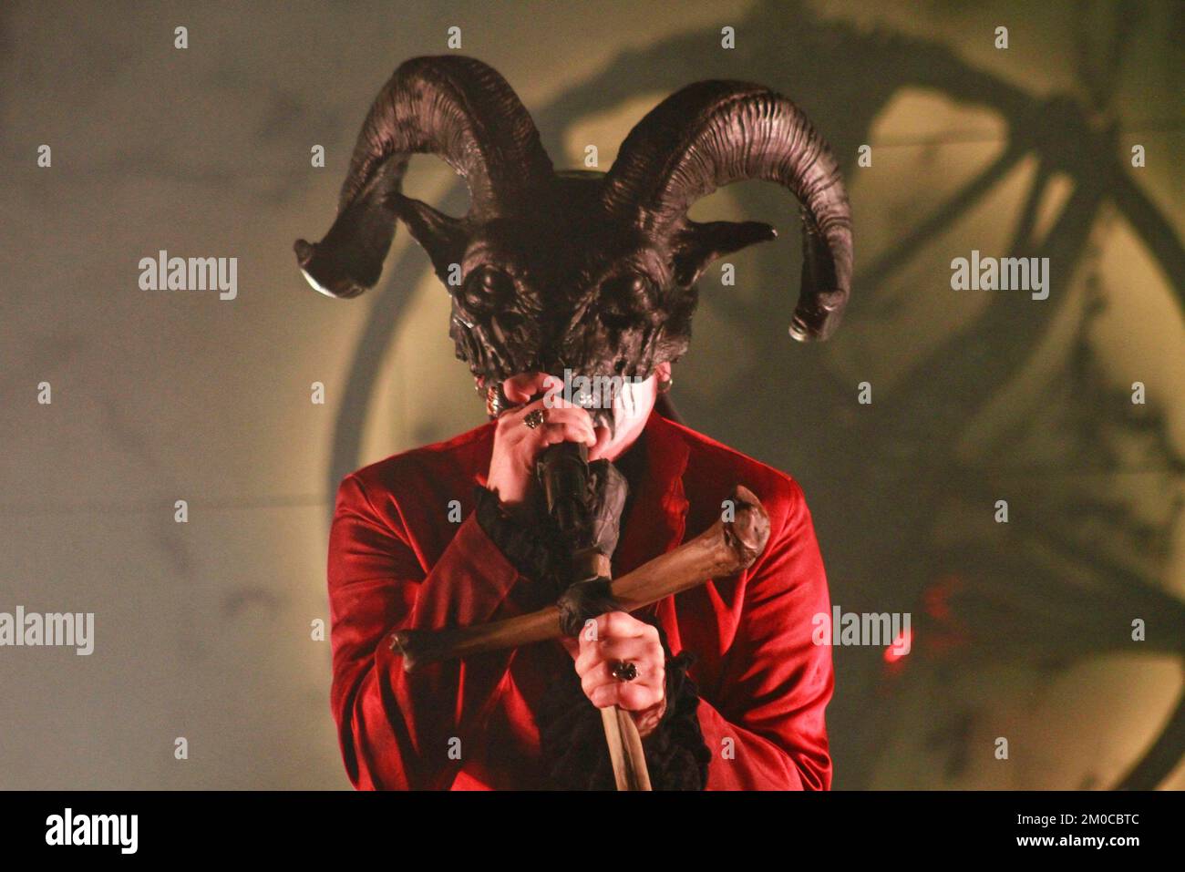 TOLUCA, MEXICO - DECEMBER 4: Lead vocalist King Diamond of the Danish ...