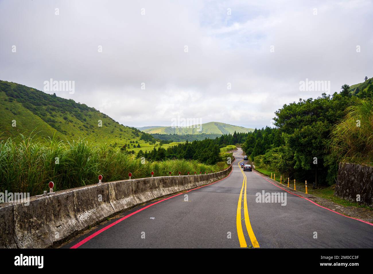 Green leafy countryside with a long smooth road Stock Photo - Alamy