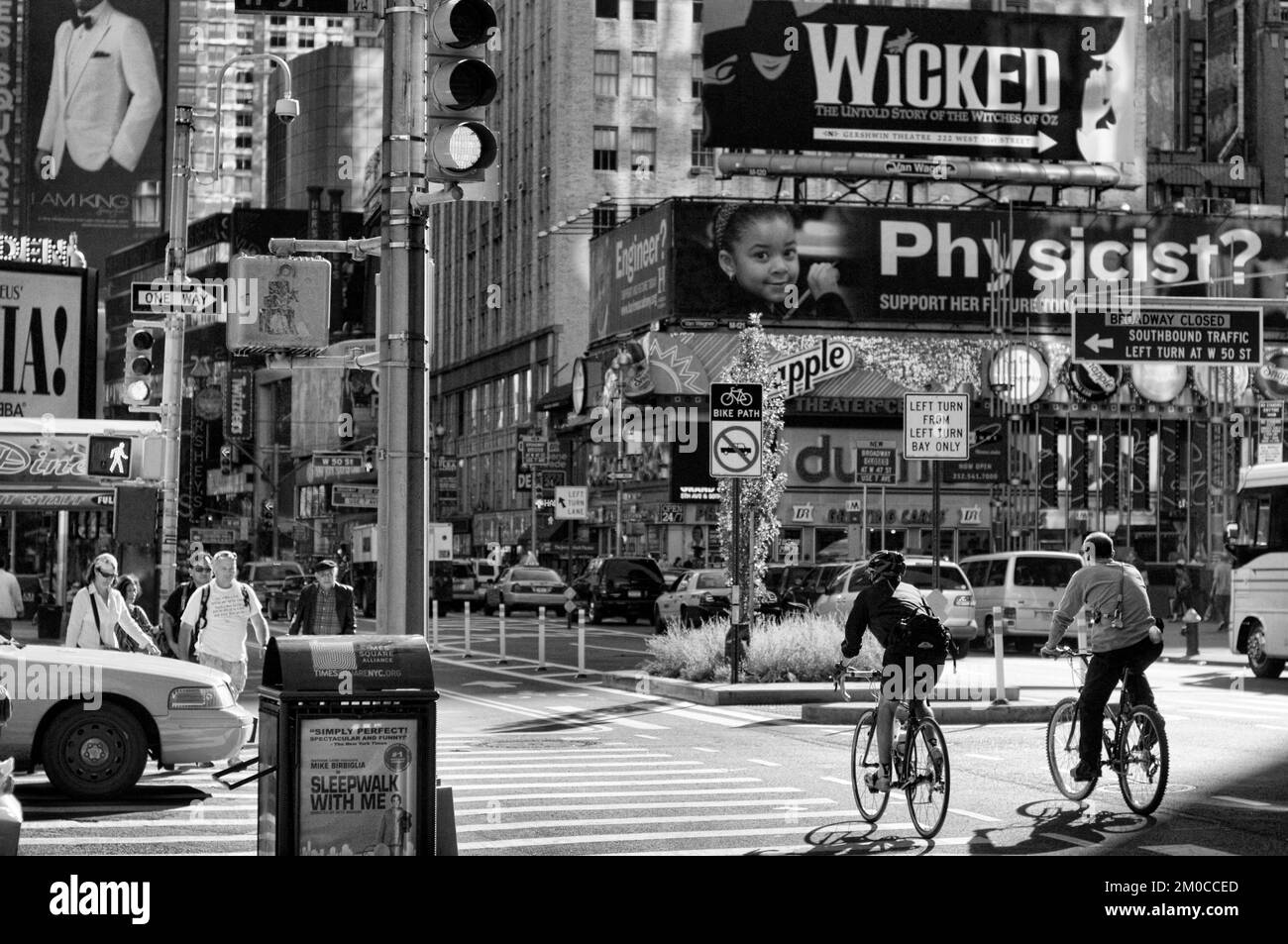 Crossing streets in Midtown West & Theater District on Broadway Street ...