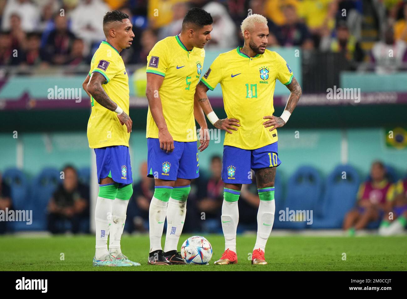 Doha, Qatar. Dec 5, 202Neymar da Silva Santos with Carlos Henrique ...