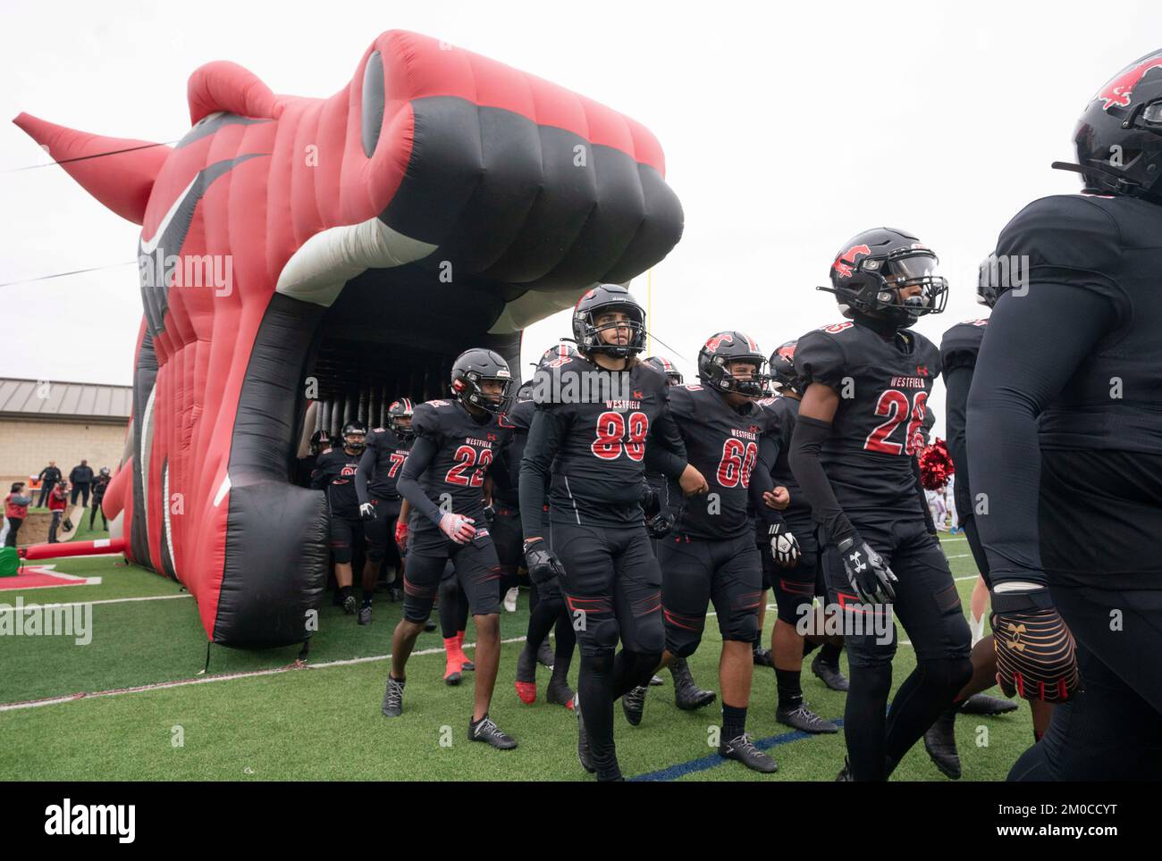 Georgetown Texas USA, December 3 2022: Football team members enter the ...