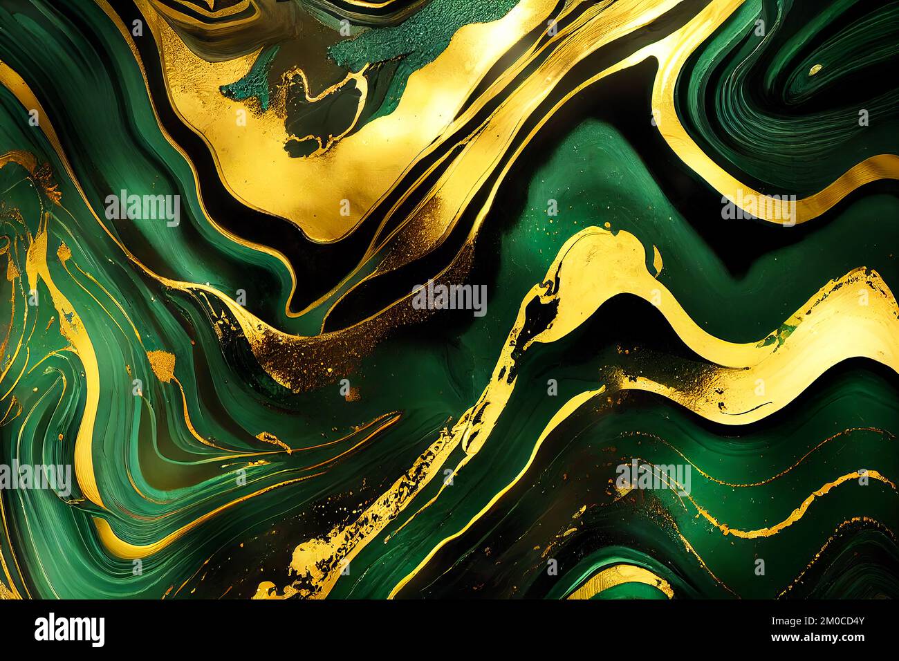 Black gold and green marble abstract background. Decorative acrylic ...