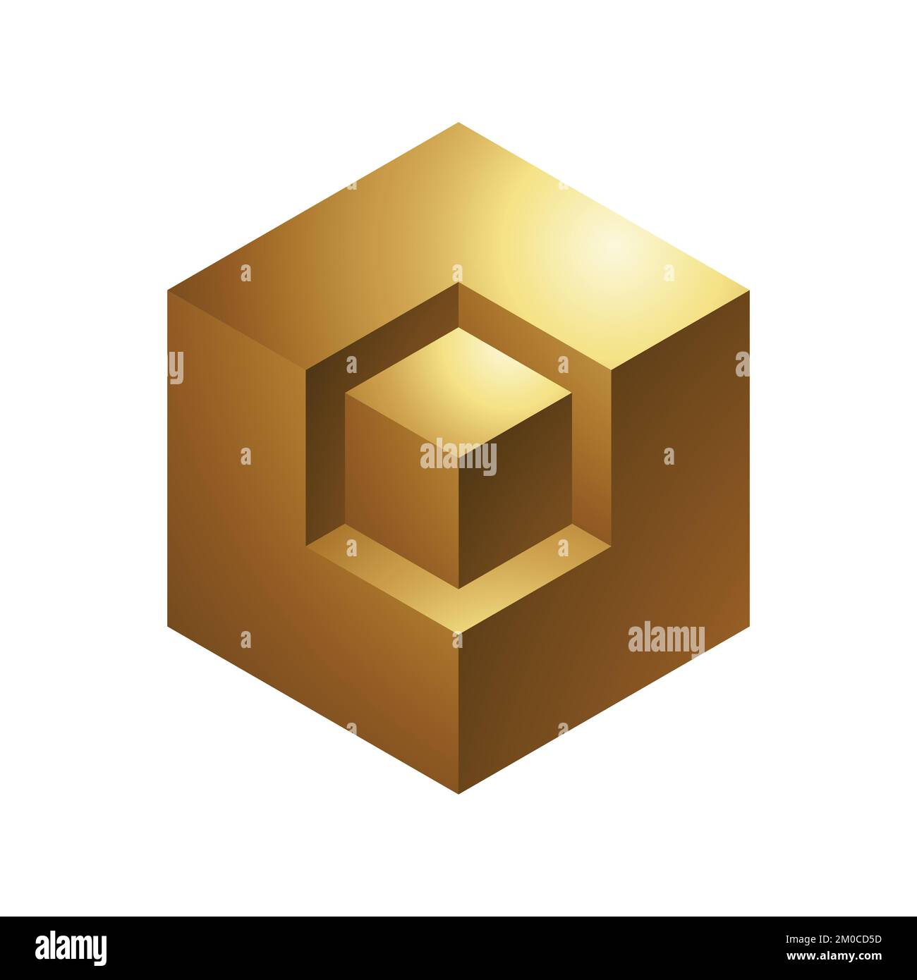 Golden cubes Stock Vector Images - Alamy